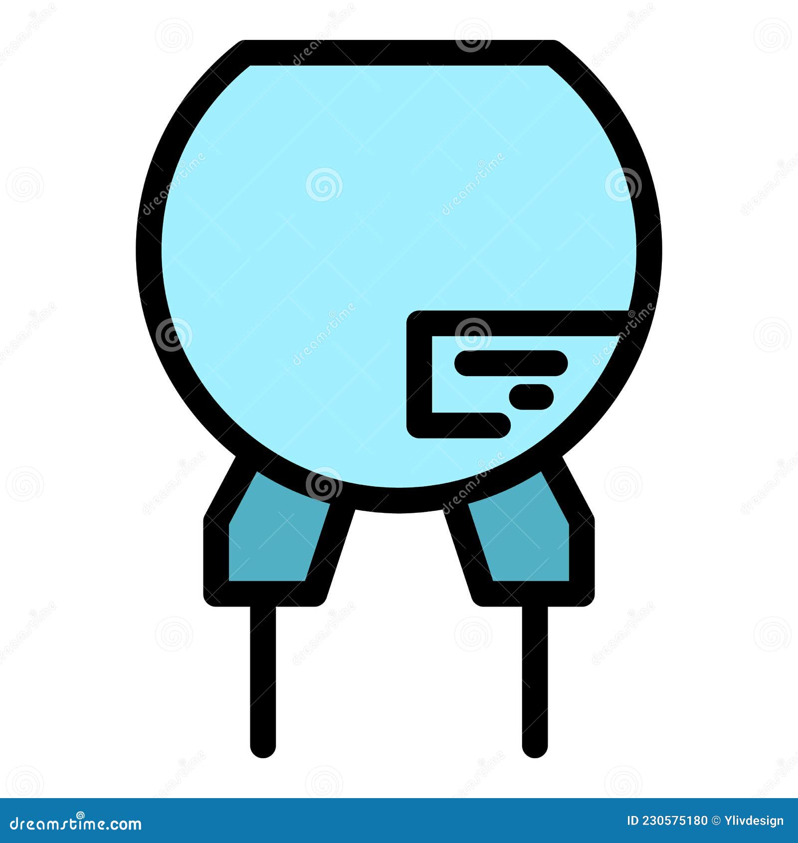 Variable Resistor Icon Color Outline Vector Stock Illustration Illustration Of Transistor