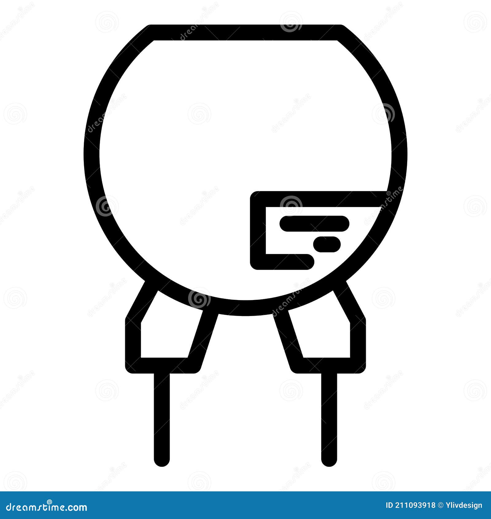Variable Resistor Icon, Outline Style Stock Vector - Illustration of ...
