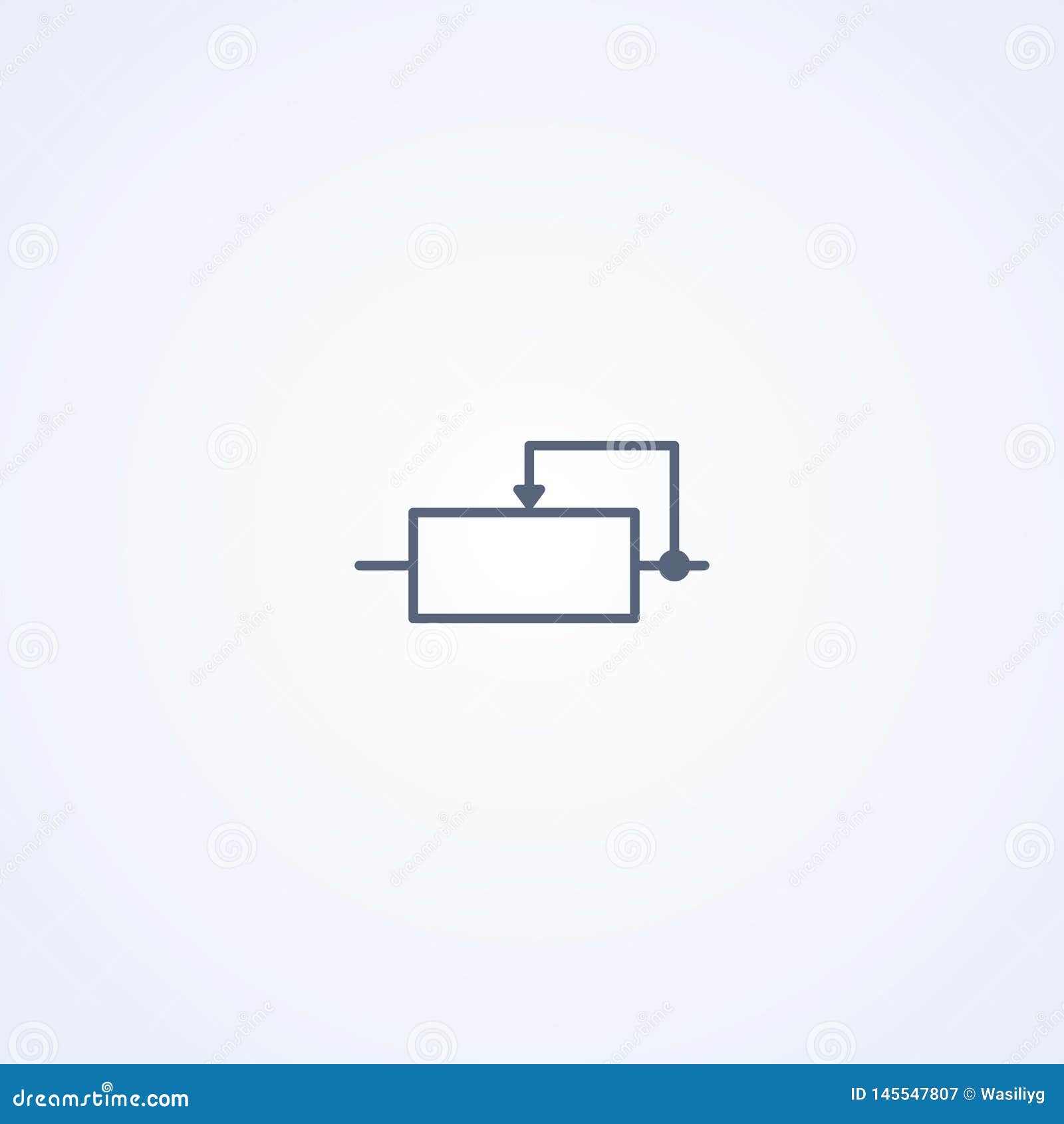 Variable Resistor Icon, Black Vector Sign With Editable Strokes ...