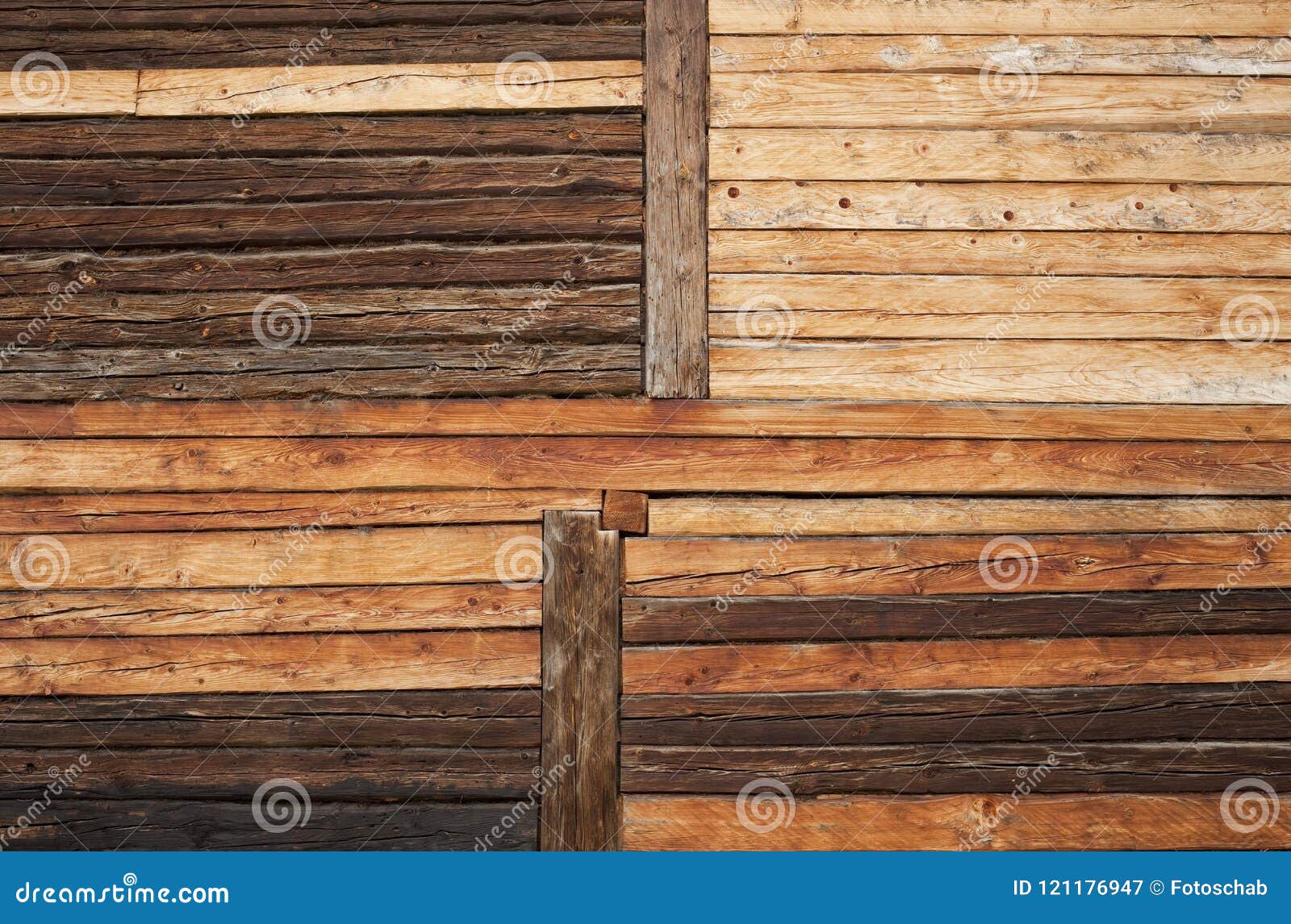 Rustic wooden log wall stock image. Image of material - 121176947