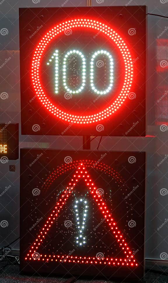 Led Signs stock image. Image of warning, sign, traffic - 125866111