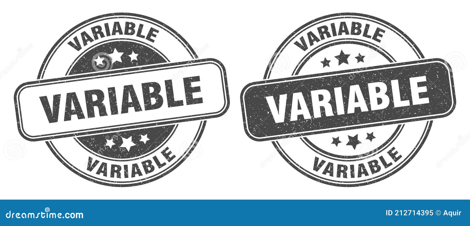 Variable Stamp. Variable Label. Round Grunge Sign Stock Vector ...