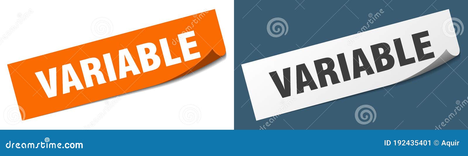 Variable Sticker. Variable Sign Set. Cartoon Vector | CartoonDealer.com ...