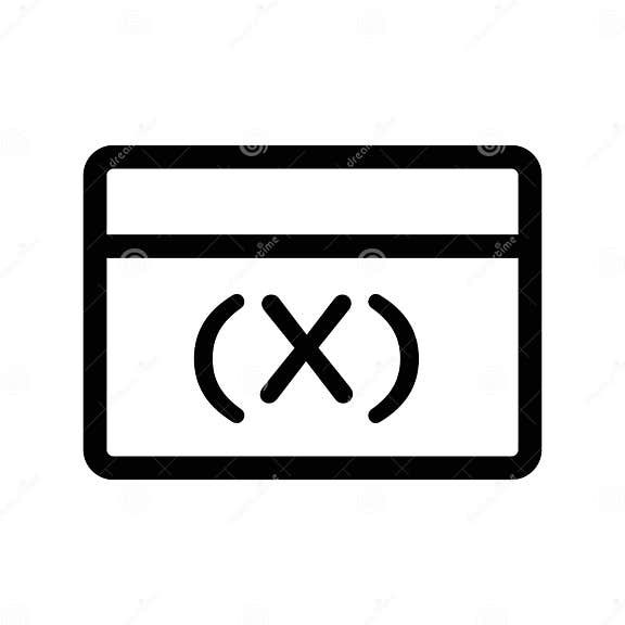 Variable Symbol Icon Linear Logo Mark in Black and White Stock ...