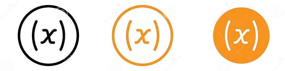 Variable Symbol Icon Set Mathematical Illustrations for Science and ...