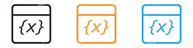 Variable Symbol Icon Vector Logo Set Collection for Web App Ui Stock ...