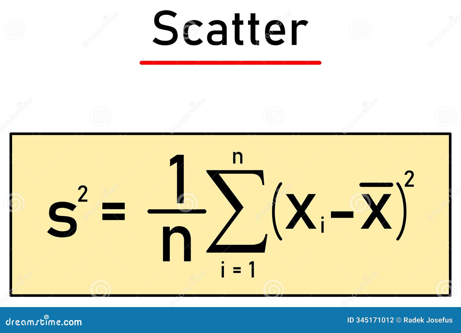 Variance - a Formula for Calculation Stock Illustration - Illustration ...
