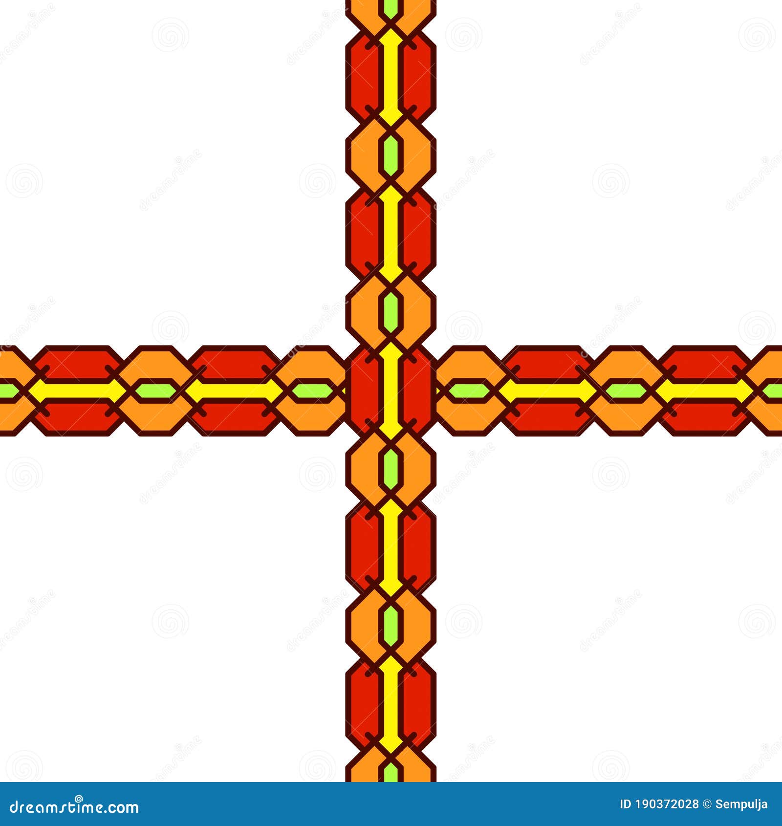 Pattern Braided the Braid of the Lines Stock Illustration ...
