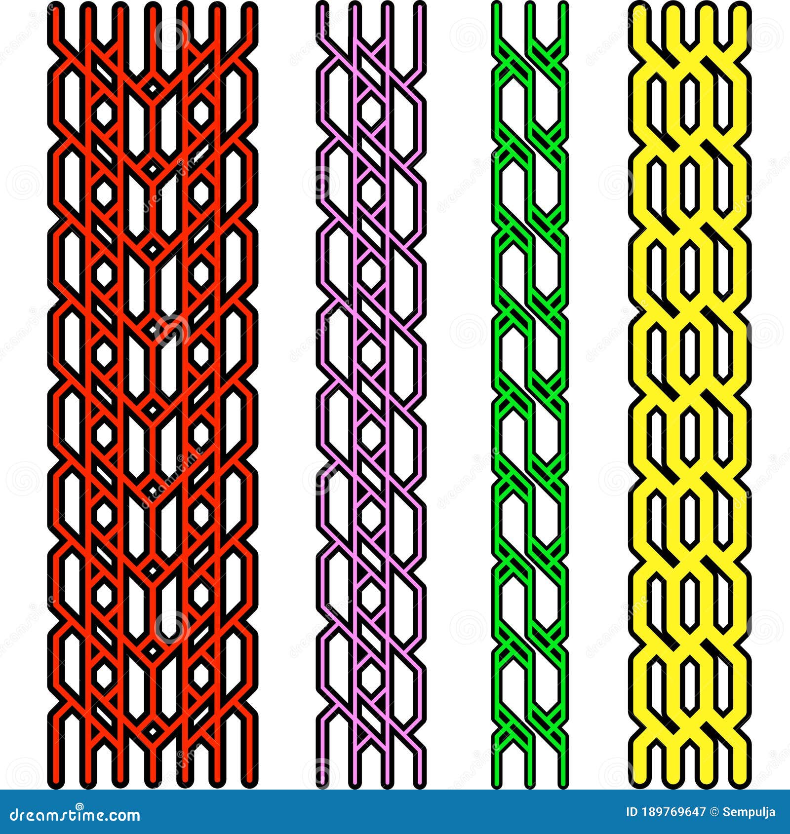 Pattern Braided the Braid of the Lines Stock Illustration ...
