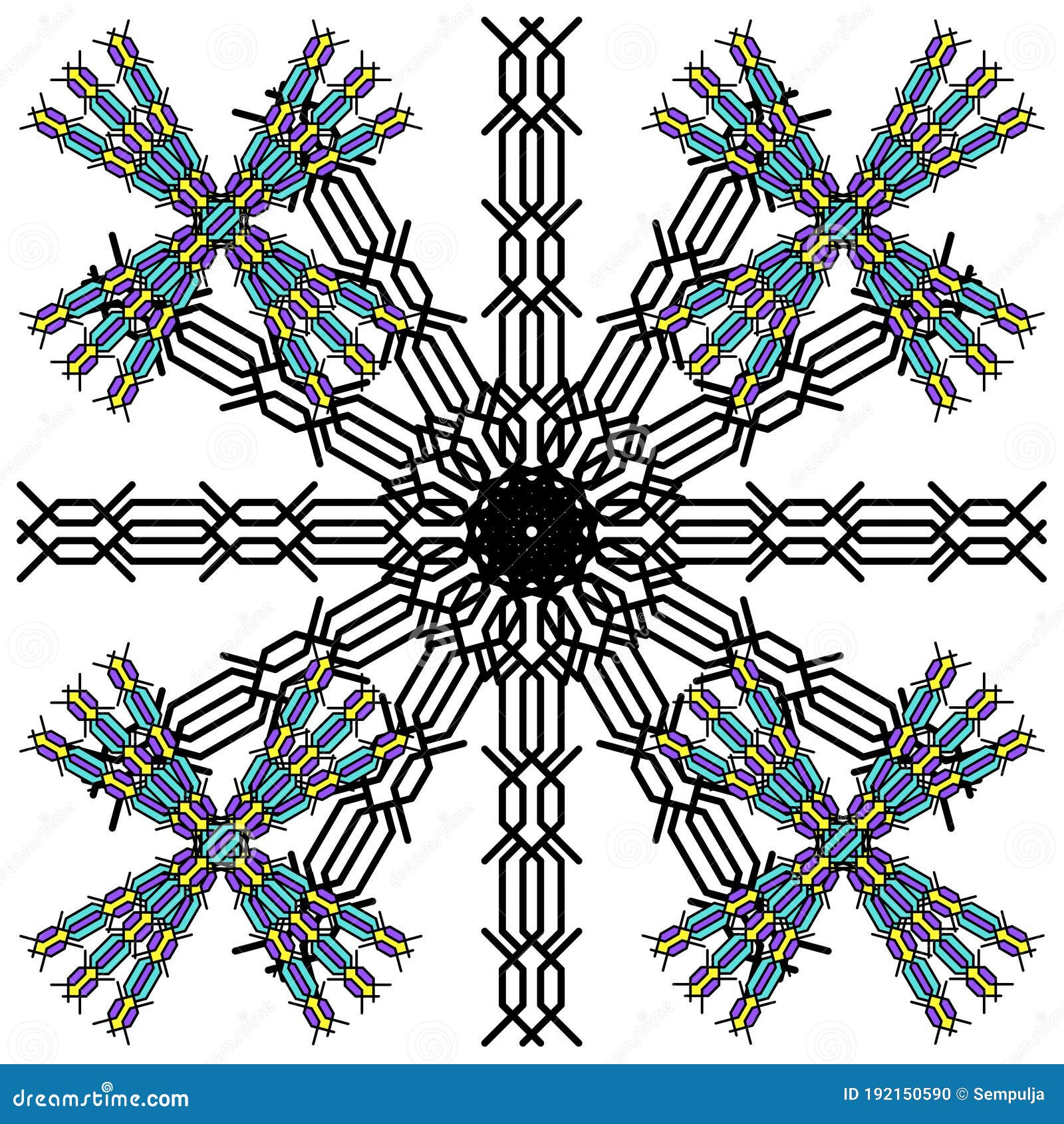 Pattern a Multi Colored Braided Stripe Made of Lines Stock Illustration ...