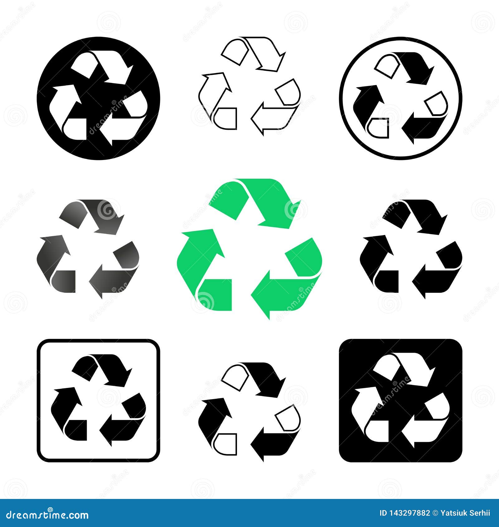 Variants of Mobius Stripes for Marking. Stock Vector - Illustration of ...