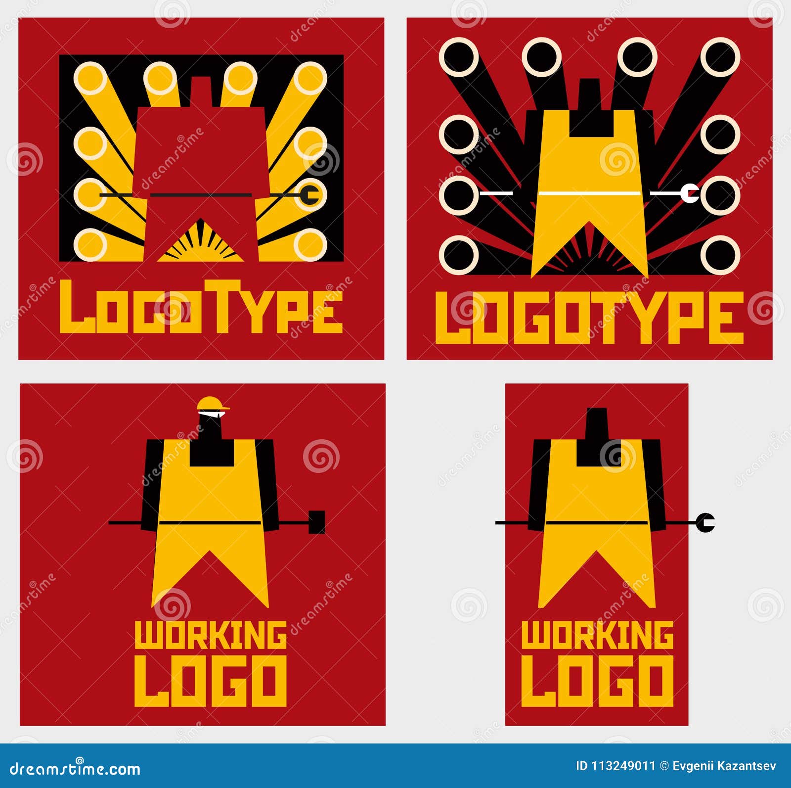 Workman Logotype Red. Vector Drawing Stock Vector - Illustration of ...
