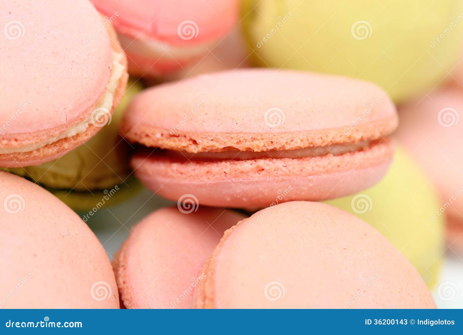 Varias Diversas Tortas Del Macaron. Macro. Imagen de archivo - Imagen ...