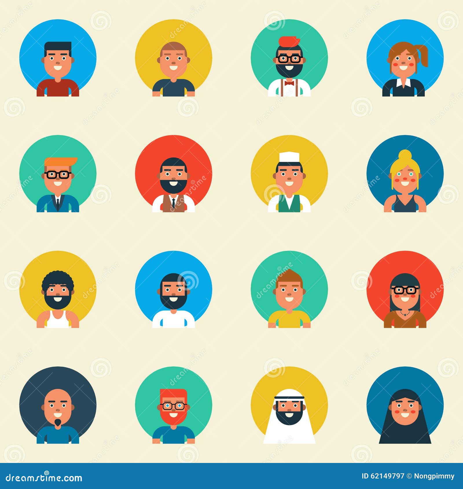 Variation Of Character Design Cartoon Vector | CartoonDealer.com #62149797