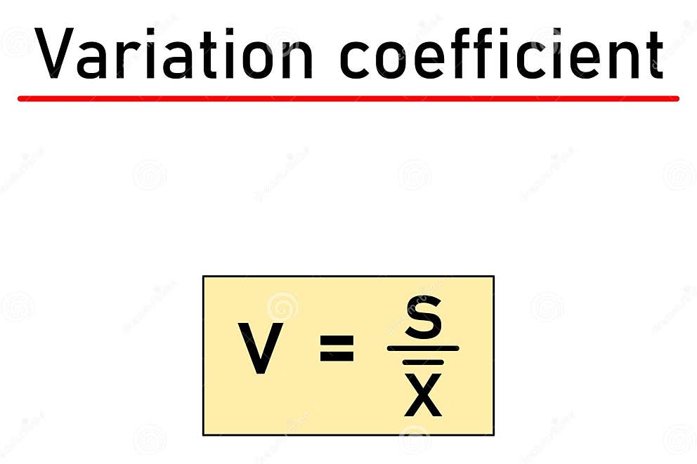 Variation Coefficient - Formula for Calculation Stock Illustration ... Variation Coefficient - Formula for Calculation Stock Illustration ...