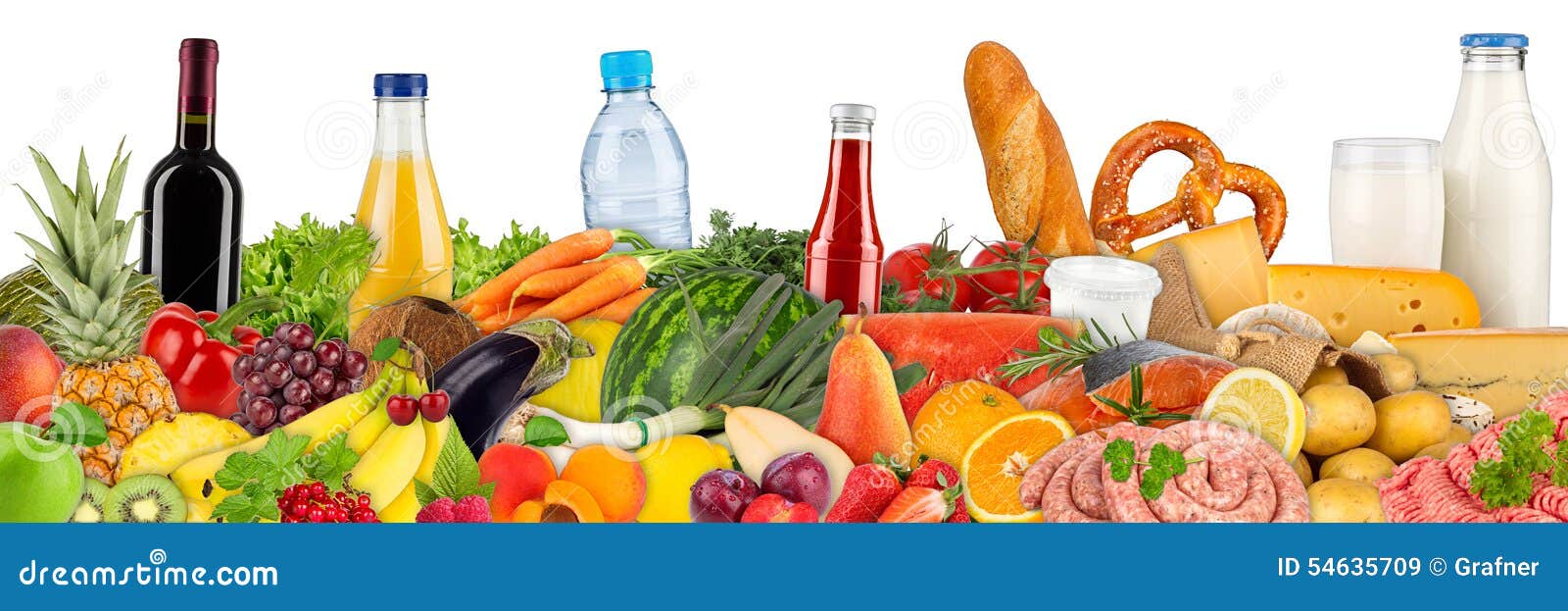 Variation of Food and Beverages Stock Image - Image of grocery, group ...