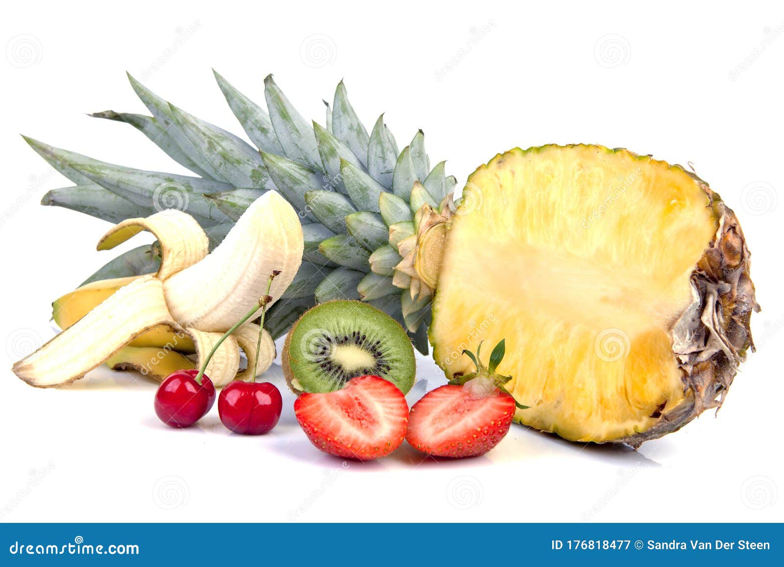 Variation of Fresh Healthy Fruit Stock Image - Image of ananas, banana ...