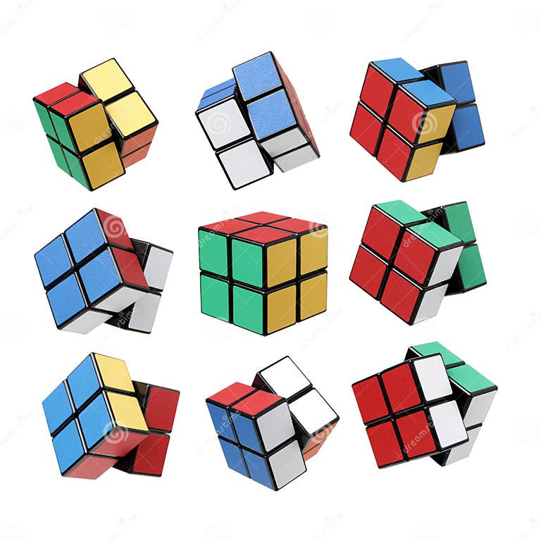 Variation of the Rubik S Cube Editorial Photo - Illustration of collage ...