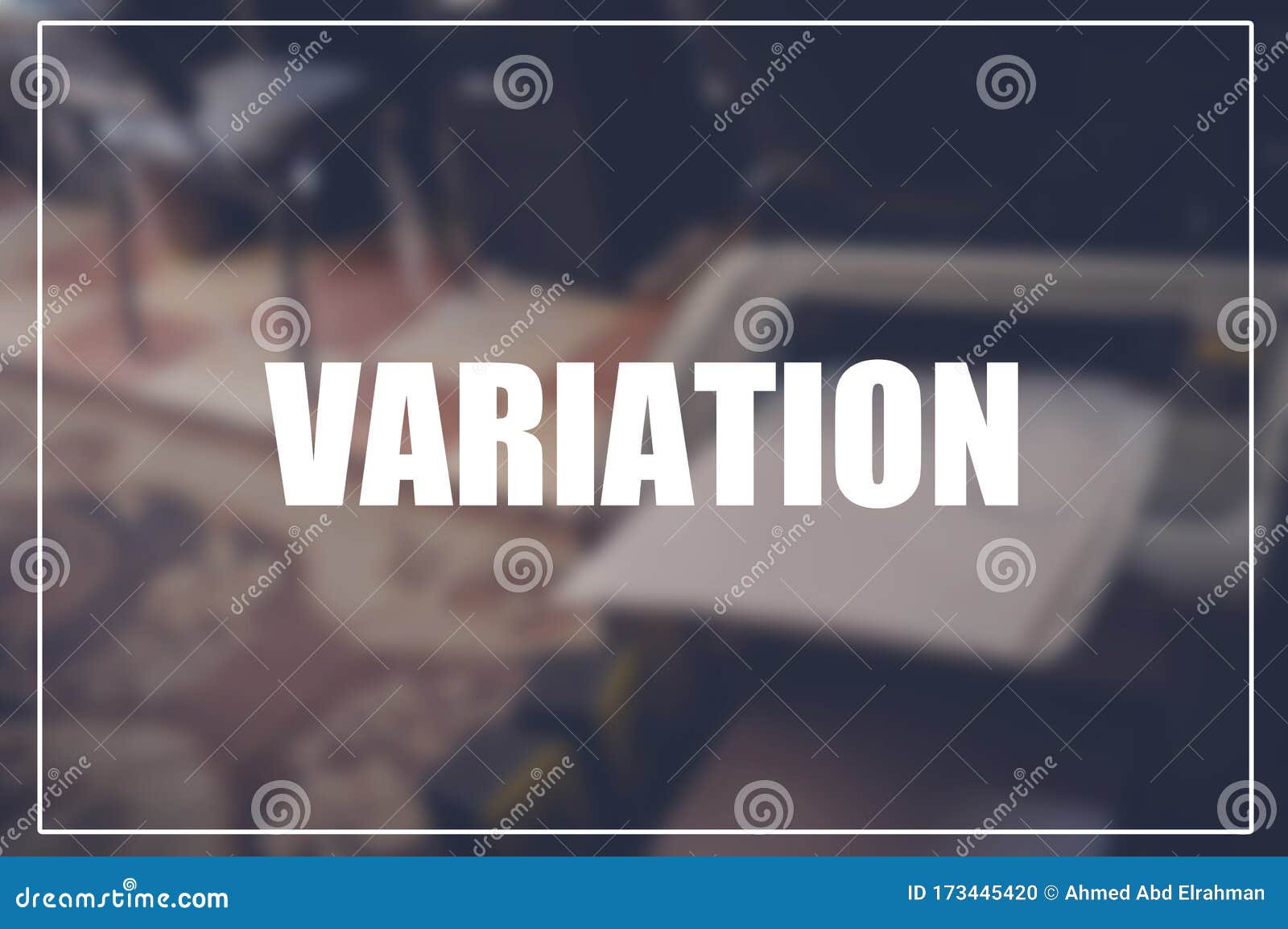 Variation Word with Blurring Business Background Stock Photo - Image of ...