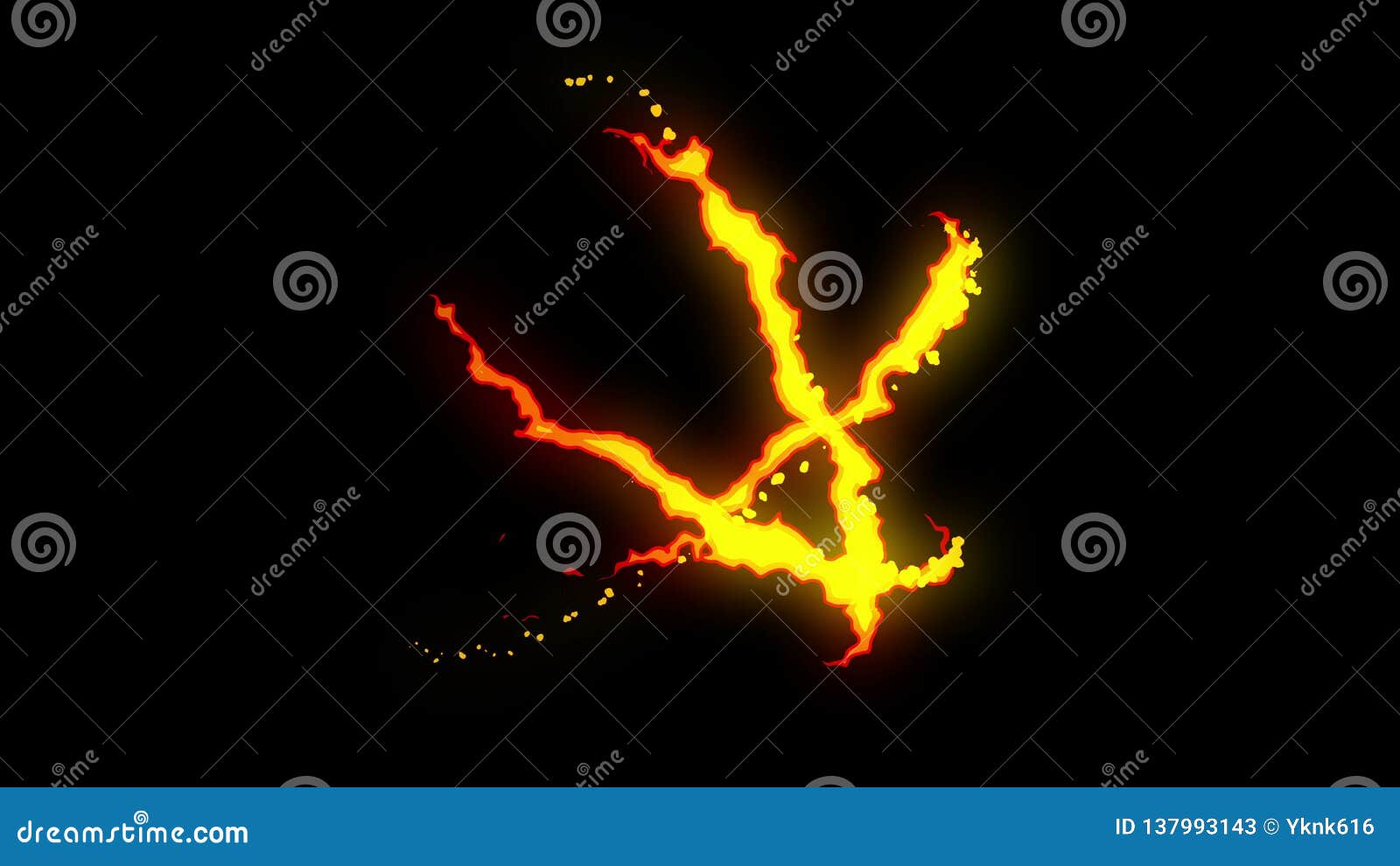 Cartoon Comic Animation, Fire Lightning Curve Animation, Loop ...