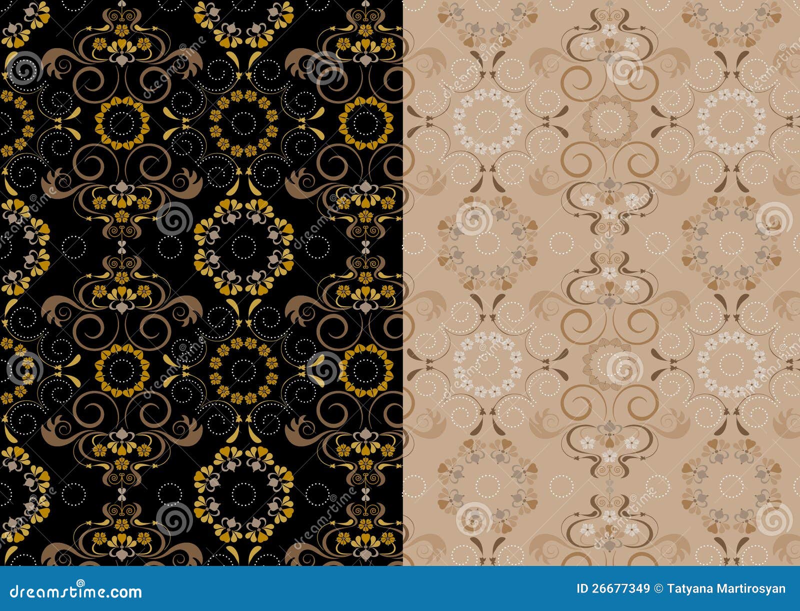 Variations Delicate Seamless Pattern Stock Vector - Illustration of ...