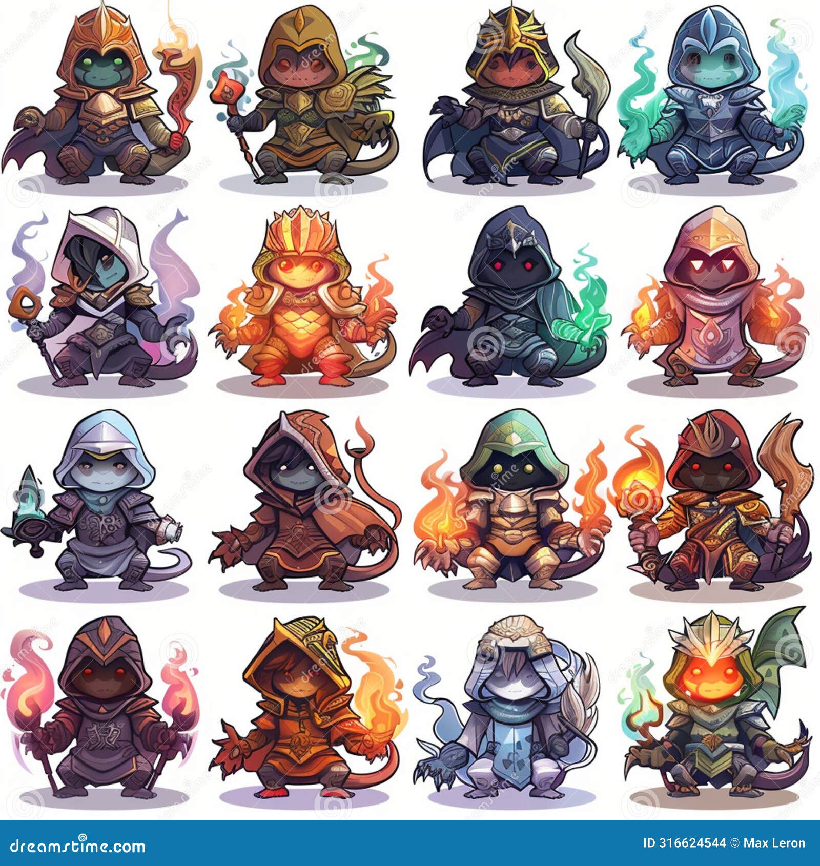 Variations Icon Sprite Sheet for Mobile Game Stock Illustration ...