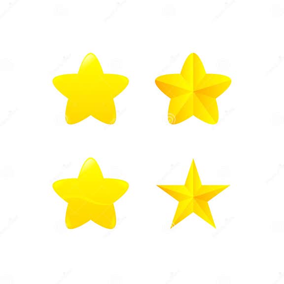 Variations of Yellow Star Award Stock Illustration - Illustration of ...