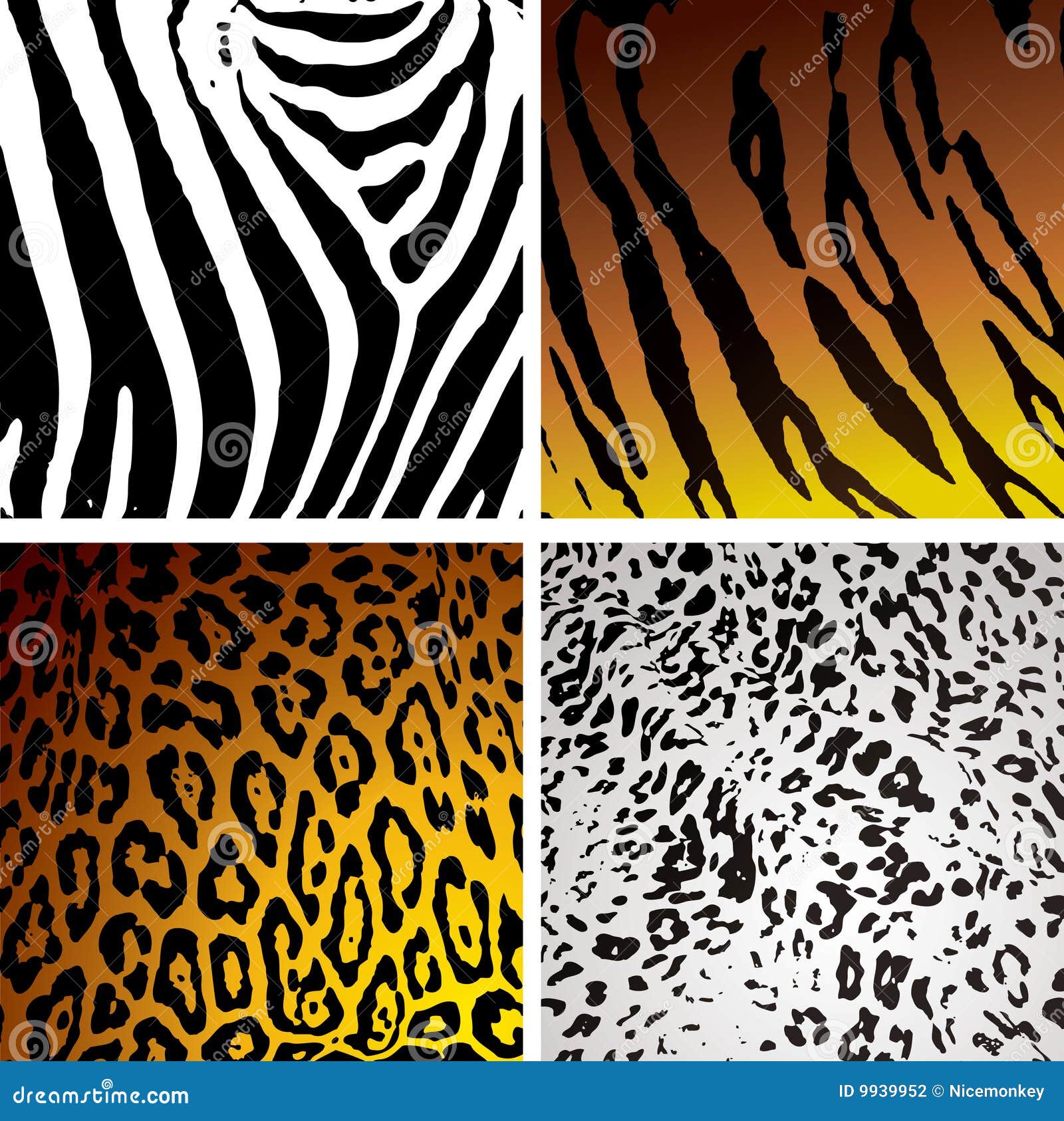 Variazione Della Pelle Animale Illustrazione Vettoriale - Illustrazione ...