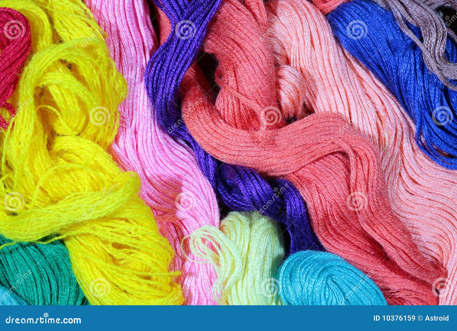 Varicolored cotton threads stock image. Image of green - 10376159