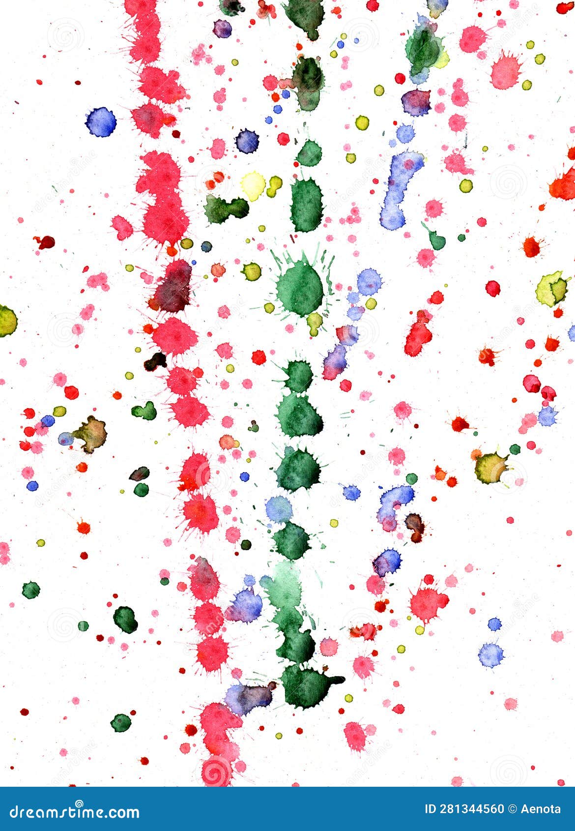 Varicolored Watercolor Blotches Stock Illustration - Illustration of ...