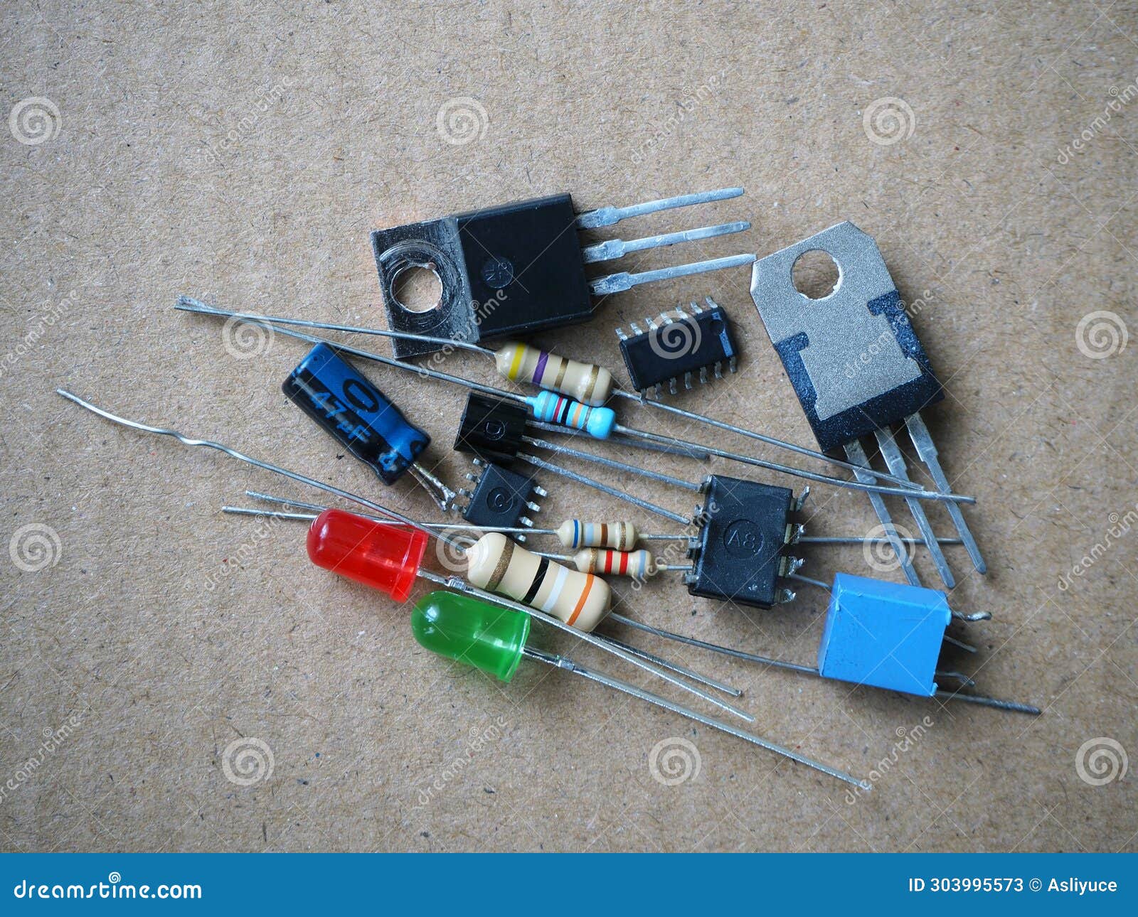 Varied Electronic Circuit Elements Stock Image - Image of component ...