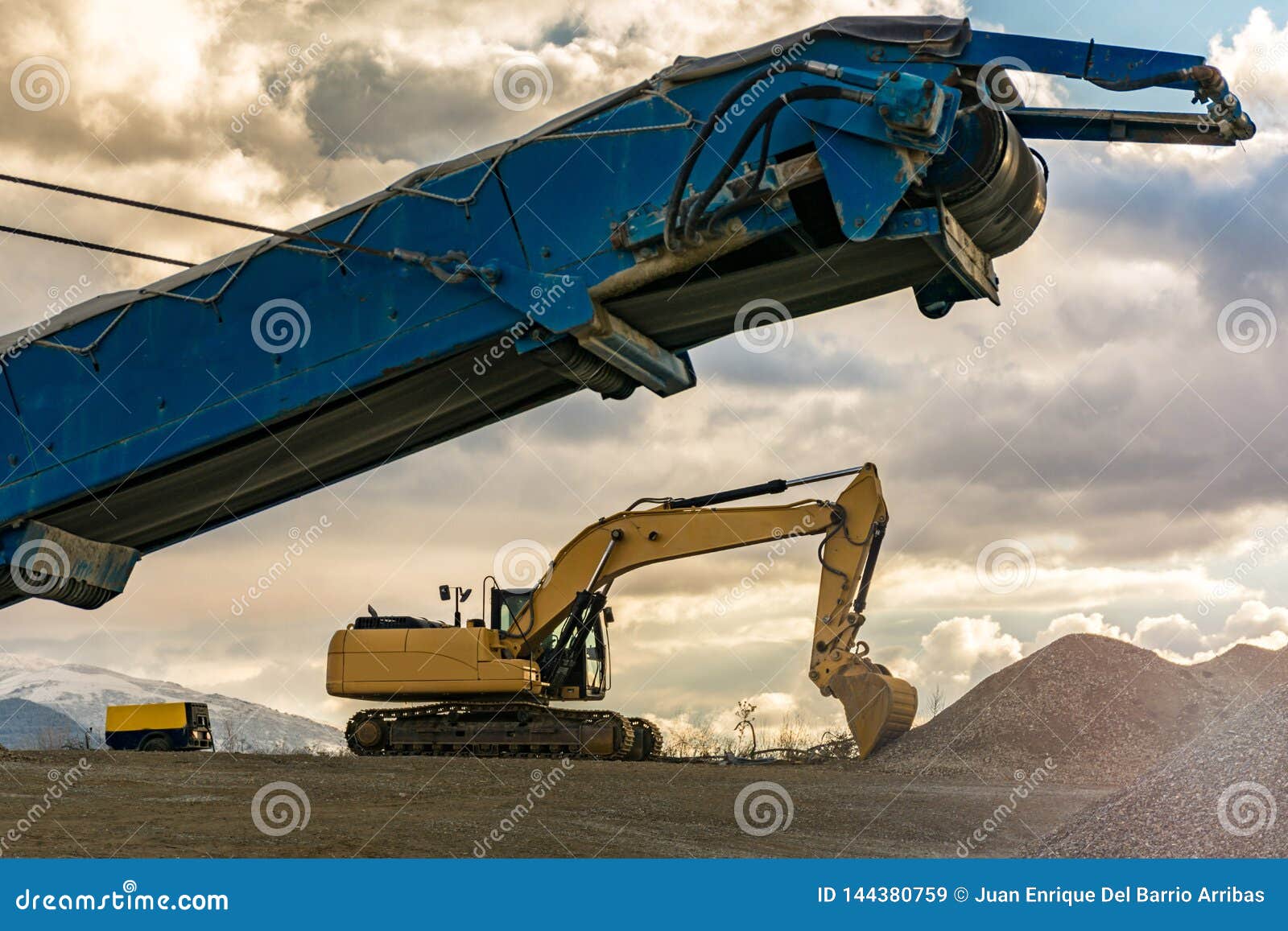 Varied Machinery in an Open Pit Mine Stock Image - Image of conveyor ...