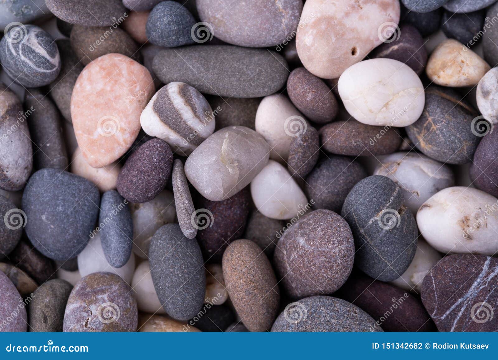 Varied Pebbles Top View Texture Stock Photo - Image of isolated ...