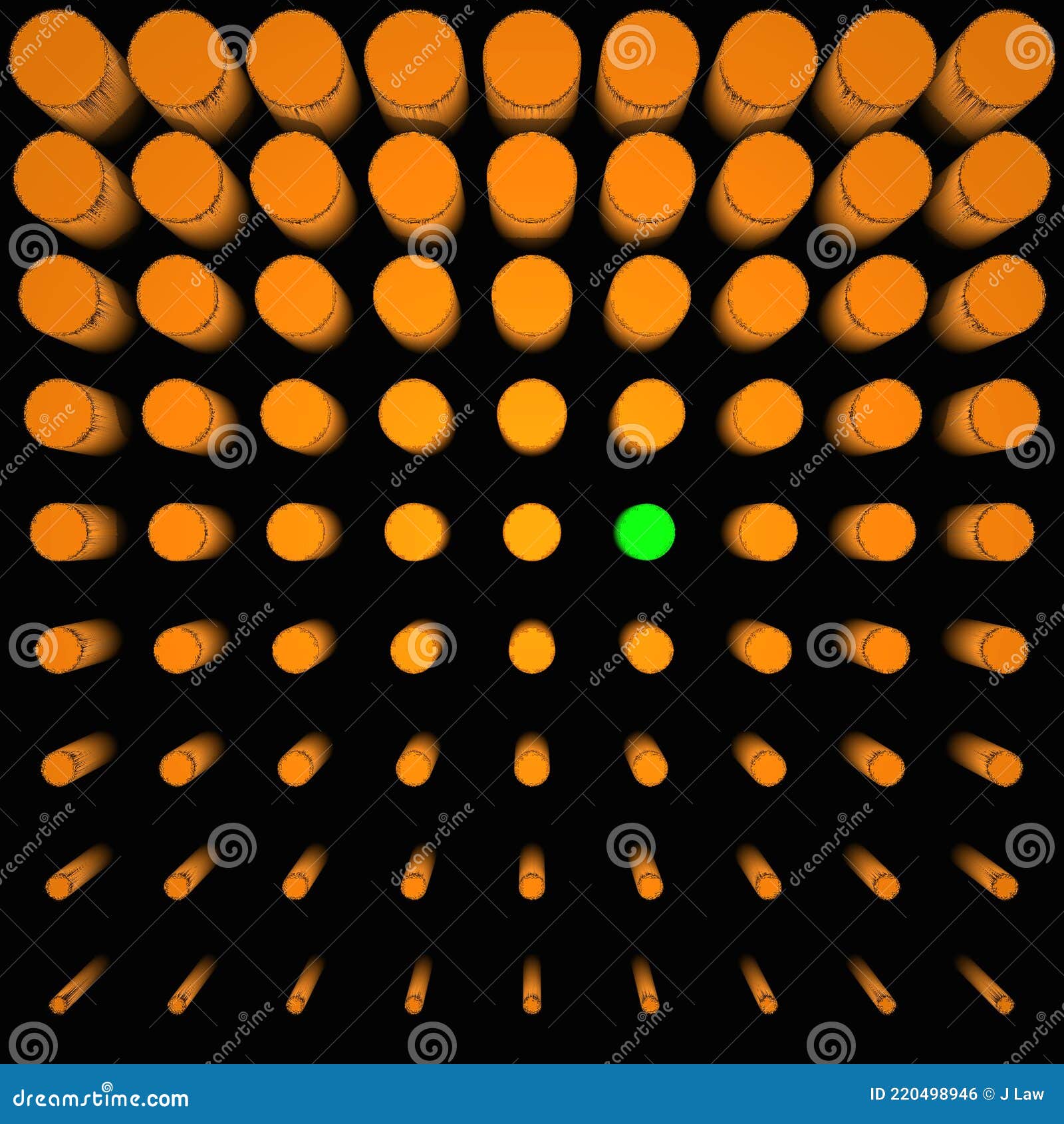 3D Exploding Spots in Gold and Just Single Green Stock Illustration ...