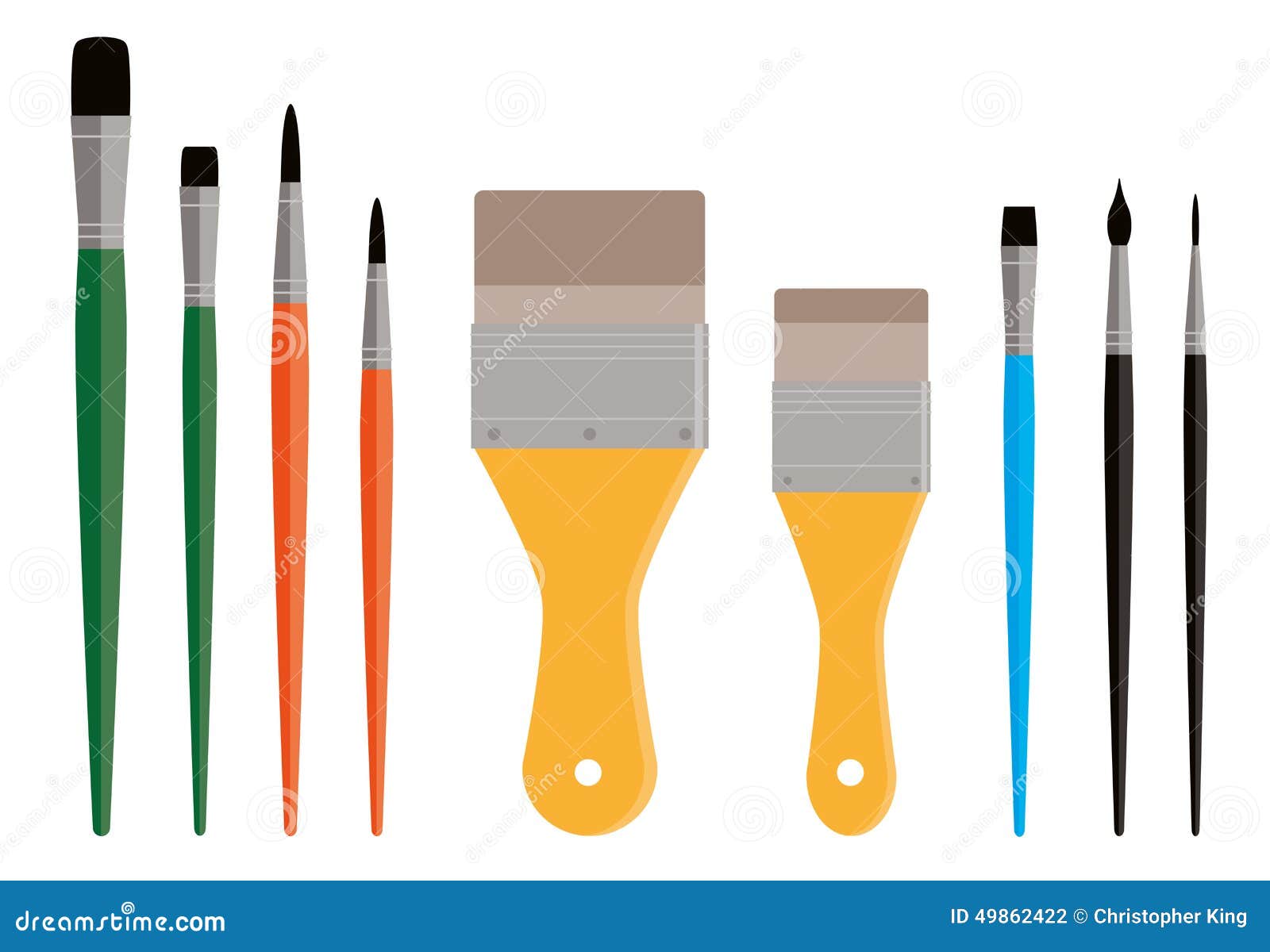 Variedad de brochas ilustración del vector. Ilustración de modelos ...