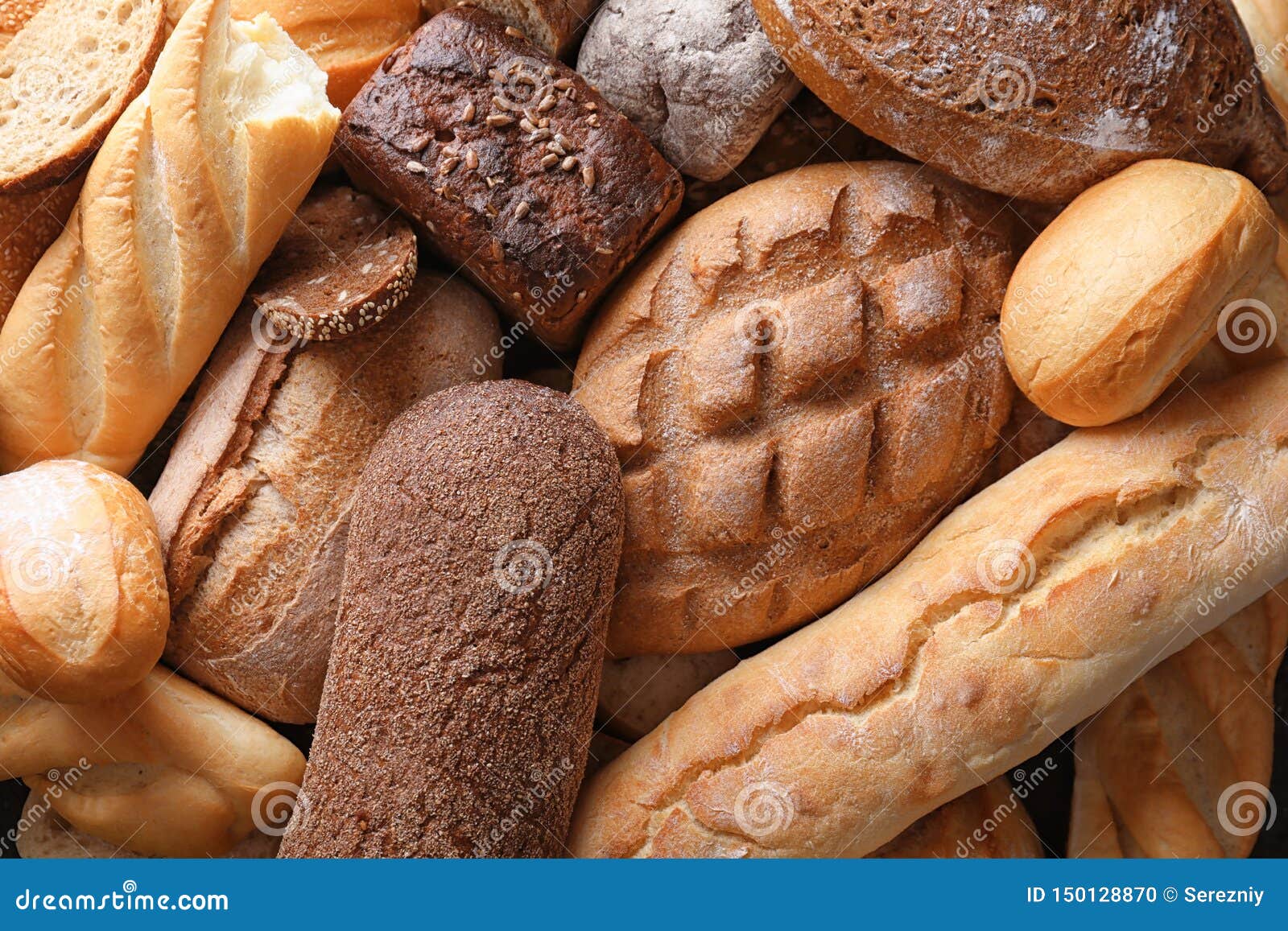Variedad De Pan Sabroso Fresco Foto de archivo - Imagen de receta ...