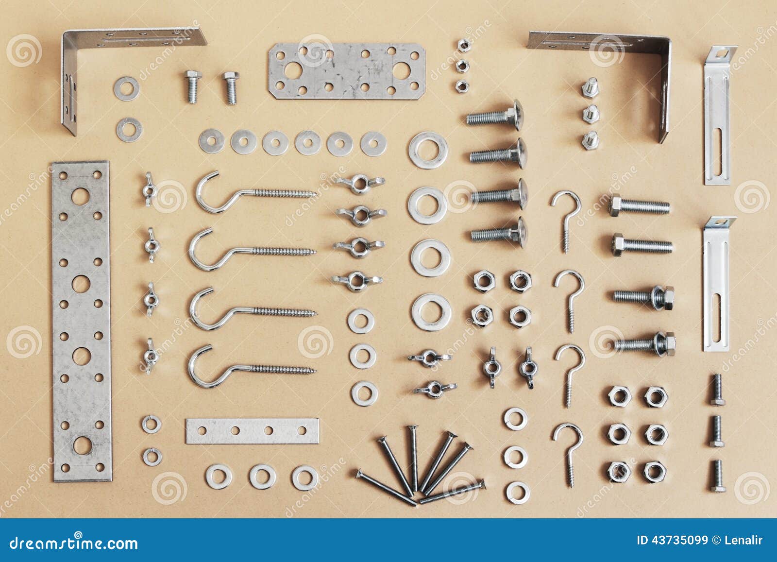 Variedad de sujeciones imagen de archivo. Imagen de diverso - 43735099