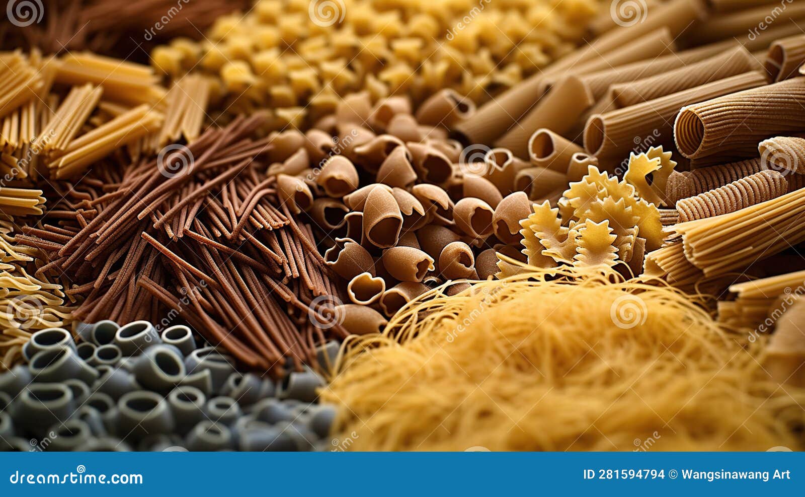Variedade De Tipos E Formas Das Massas Italianas Secas Gerativas Ai ...