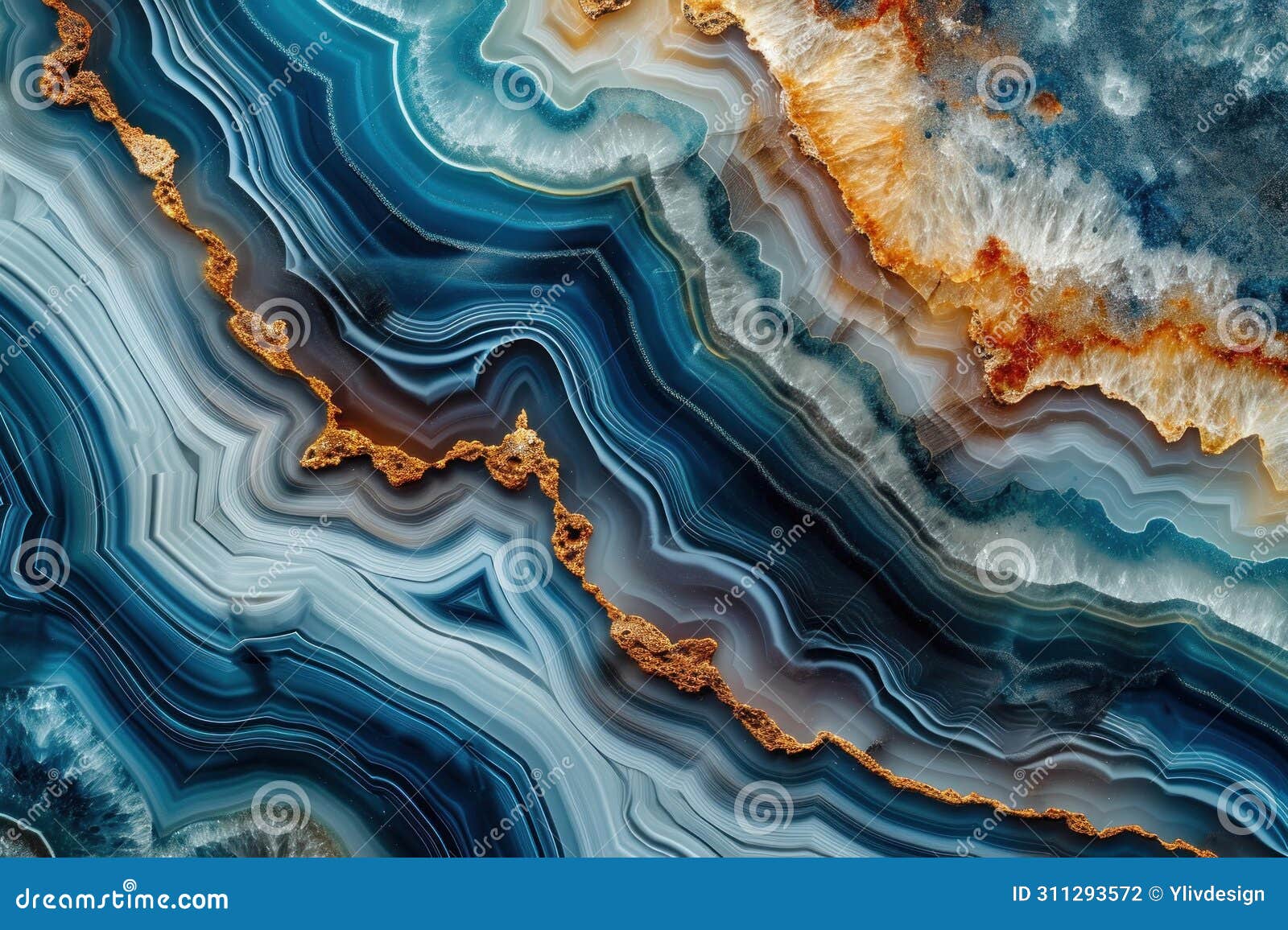 Variegated Agate Structure. Generate Ai Stock Illustration ...