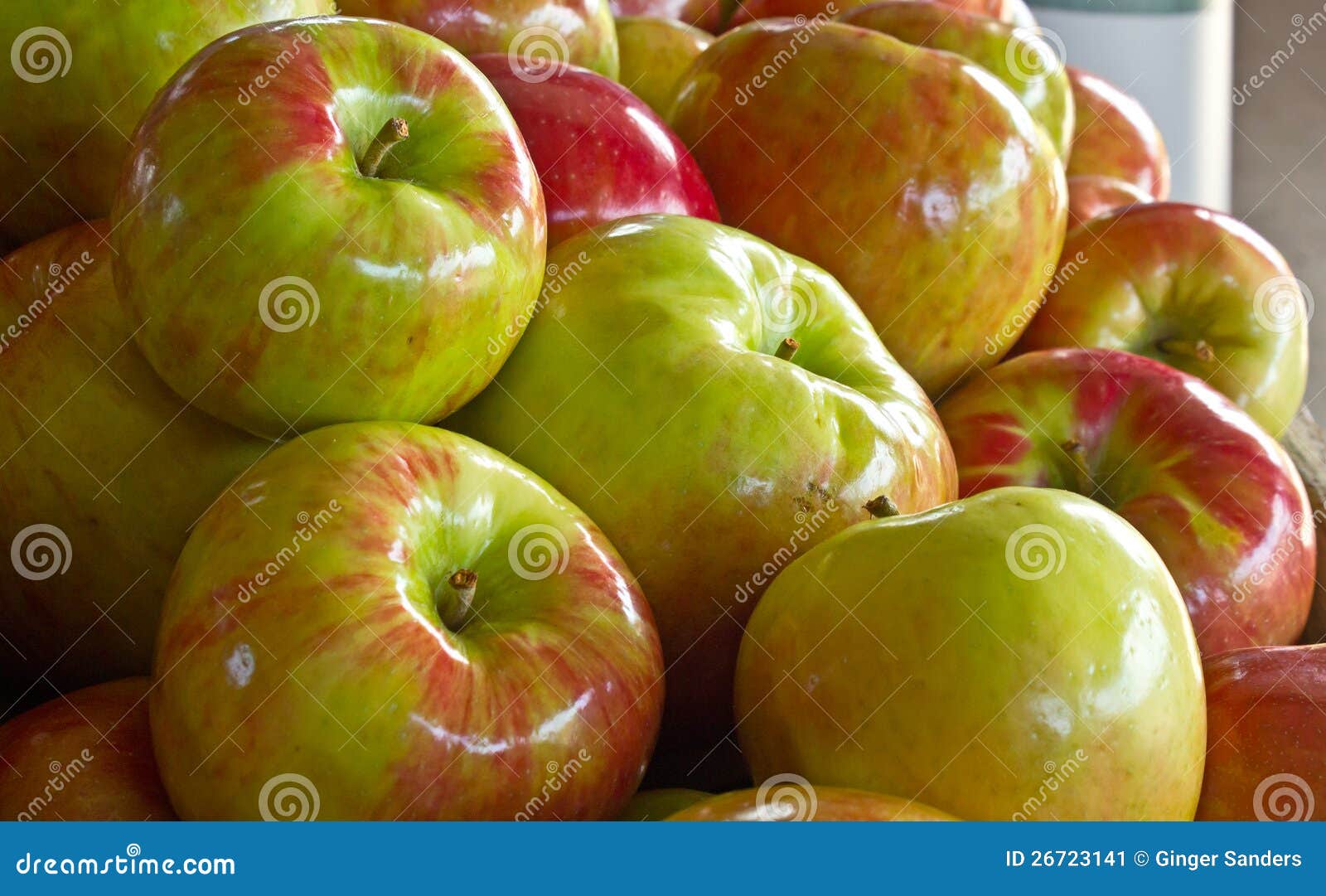 Variegated Apples Close Up stock image. Image of colors - 26723141