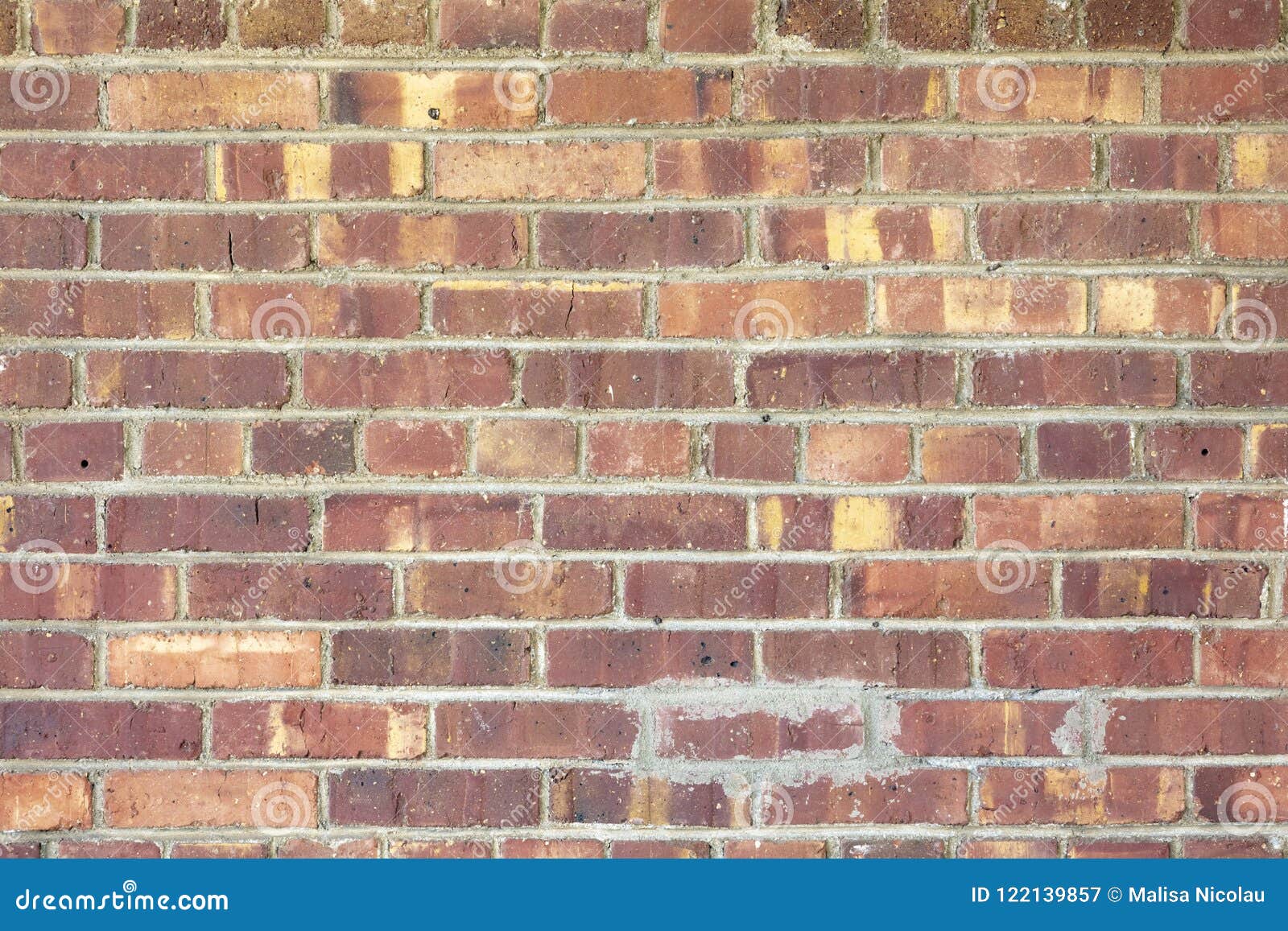 Variegated Colors of Brick and Mortar Wall Stock Image - Image of ...