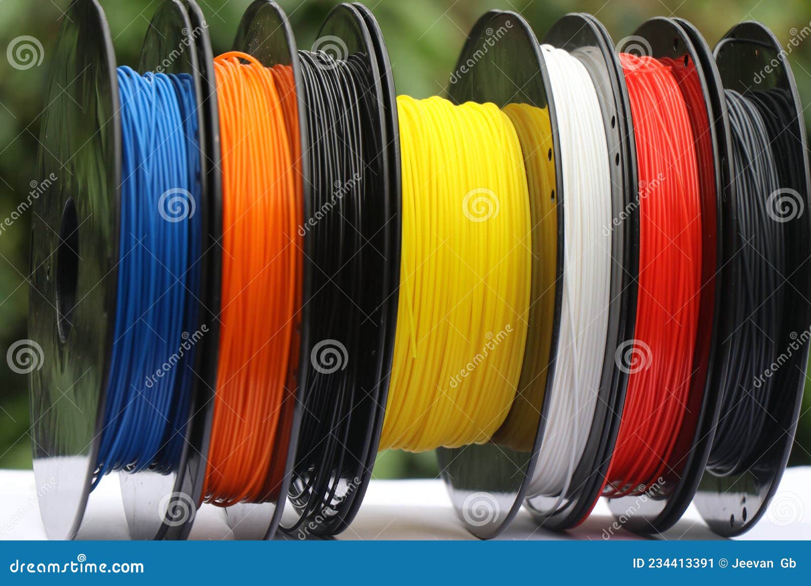Varieties of Color Plastic Filament in Reels for Printing on a 3D ...