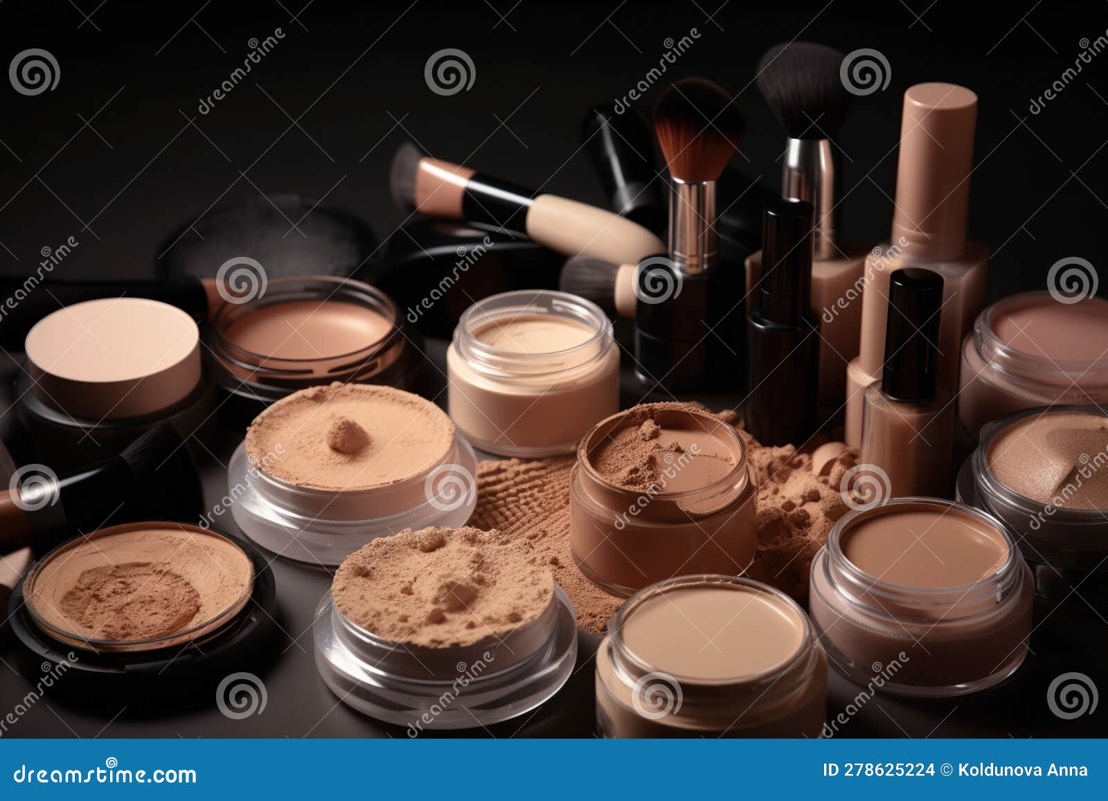Varieties of Face Powders and Foundations for Perfect Make Up, Created ...