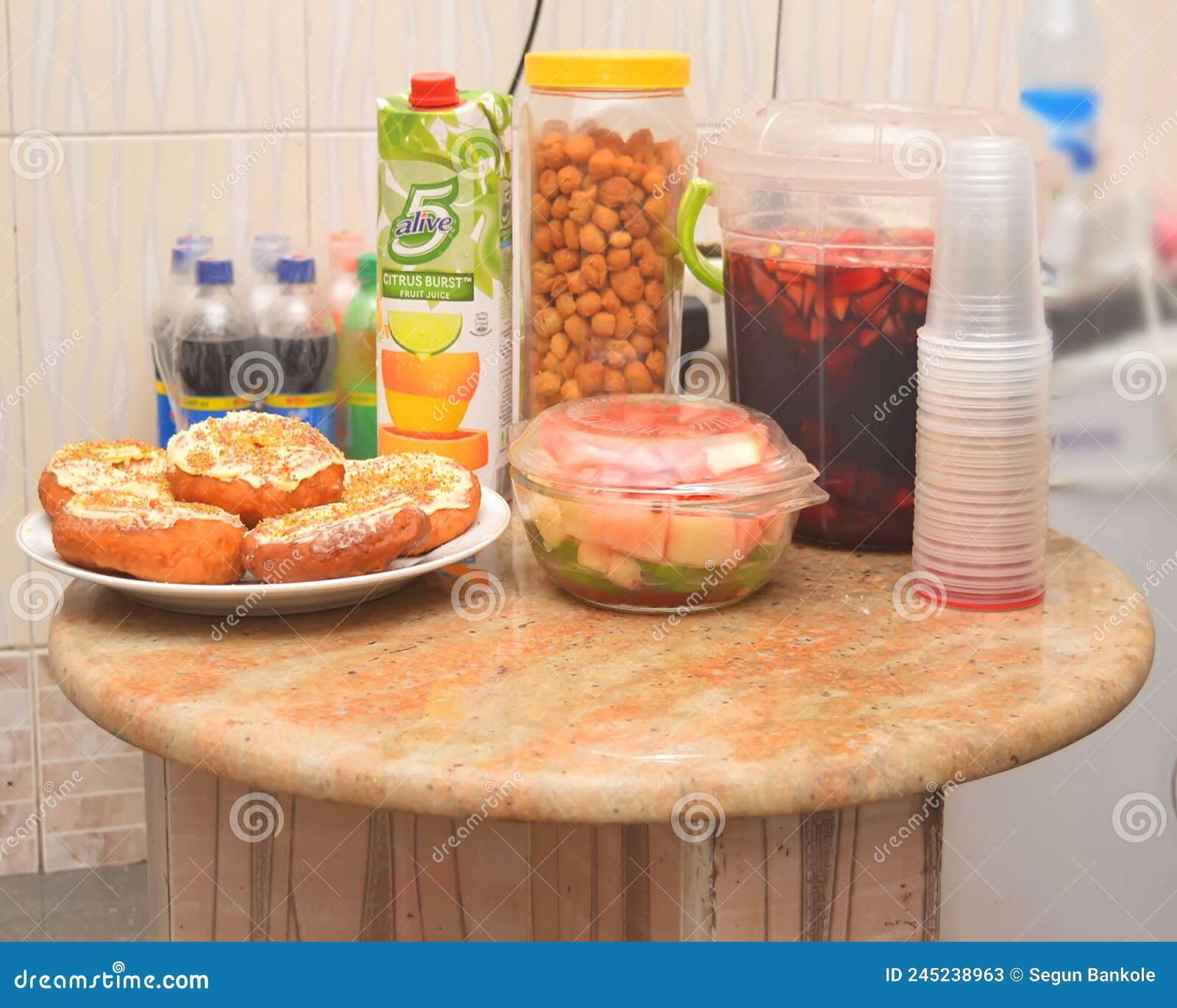 Varieties of Food Table Set Editorial Stock Photo - Image of ...