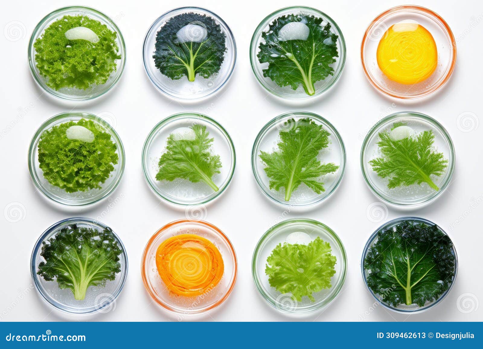 Varieties of Lettuce Samples in Laboratory Daylit Glassware, Plant ...