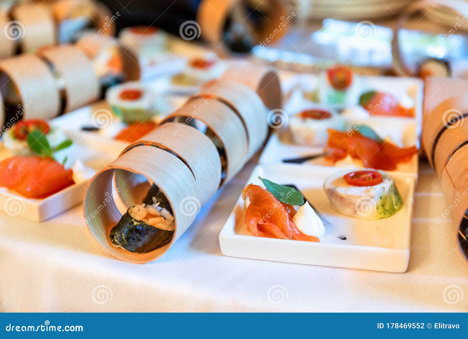 Variety Appetizers and Finger Food Stock Photo - Image of isolated ...