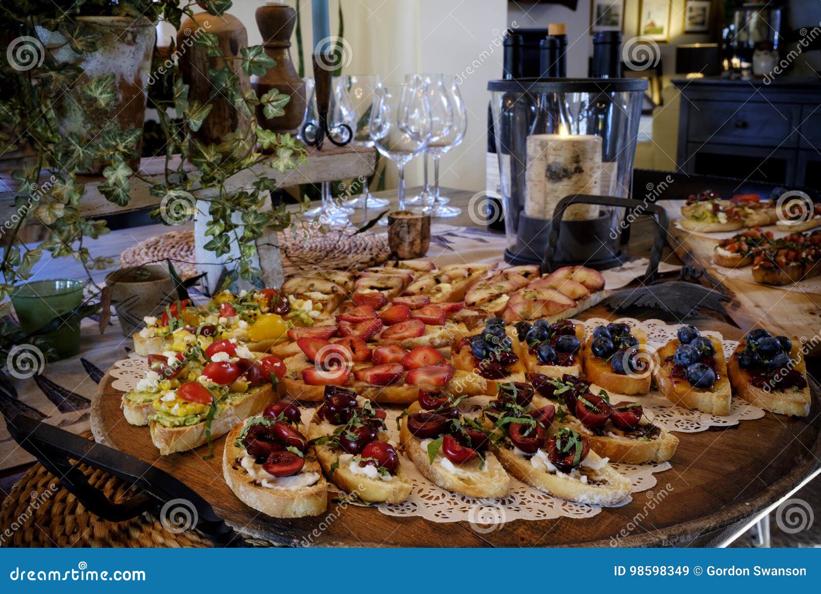 Variety of Appetizers on a Table Stock Image - Image of party ...