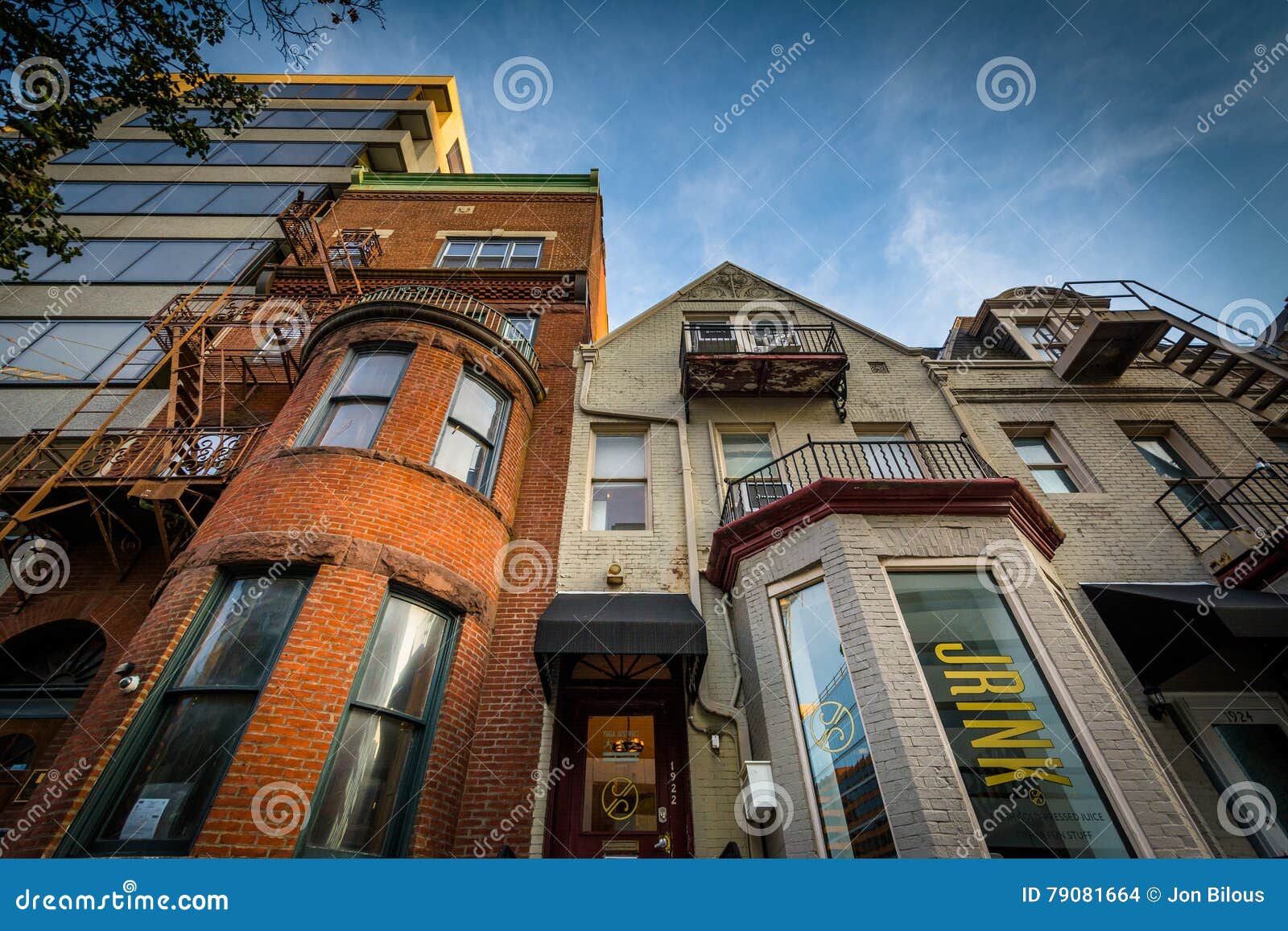 A Variety of Architecture Along I Street, in Washington, DC. Editorial ...