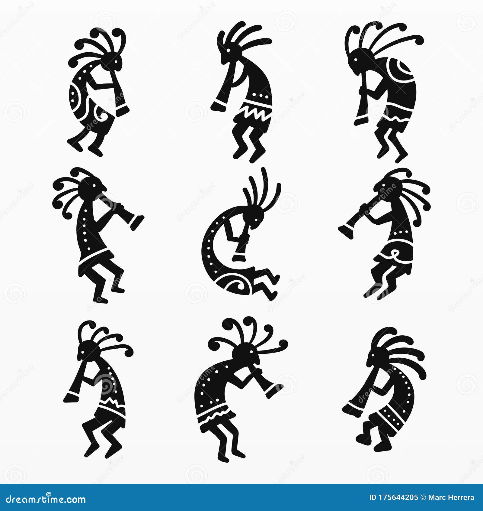 Variety of Aztec Elements Set Stock Illustration - Illustration of ...