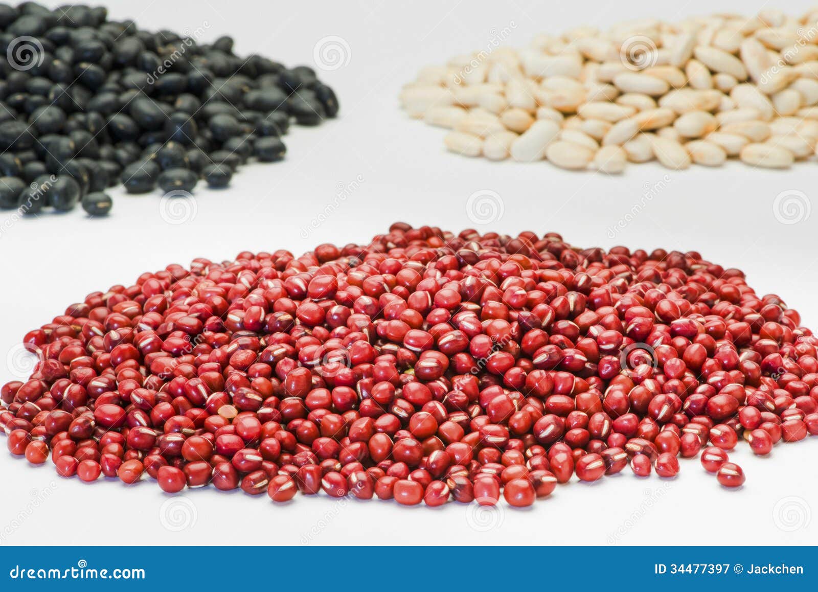 Variety Beans on White Background Stock Image - Image of white, mixed ...